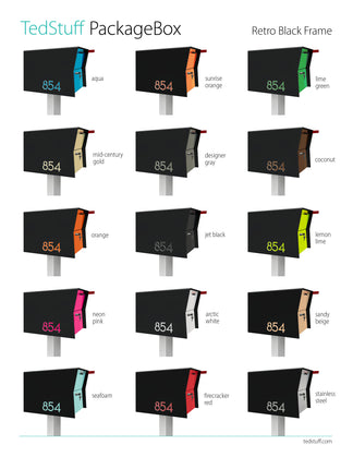 Modern Mailbox | Locking Package Dropbox in Jet Black