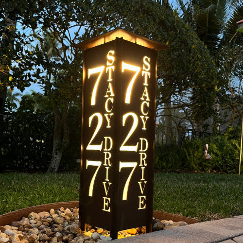 Garden Light |27 inch Address Marker Landscape Light | TedStuff ...