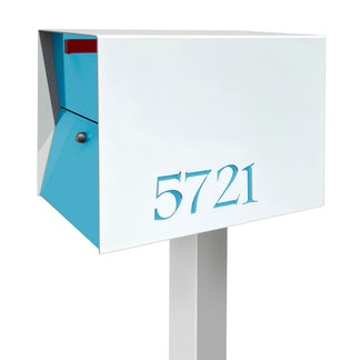 Modern Mailbox | Locking Package Dropbox in Arctic White