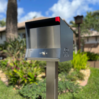Modern Mailbox | Contemporary Designed Mailbox in Grey | TedStuff