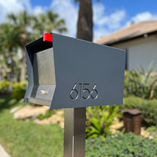 Modern Mailbox | Contemporary Designed Mailbox in Grey | TedStuff