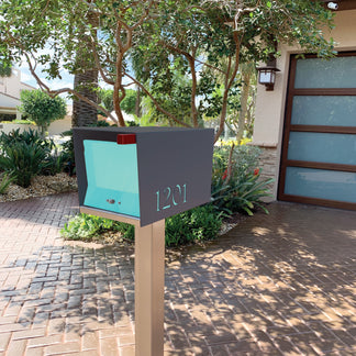 Modern Mailbox | Contemporary Designed Mailbox in Grey | Tedstuff